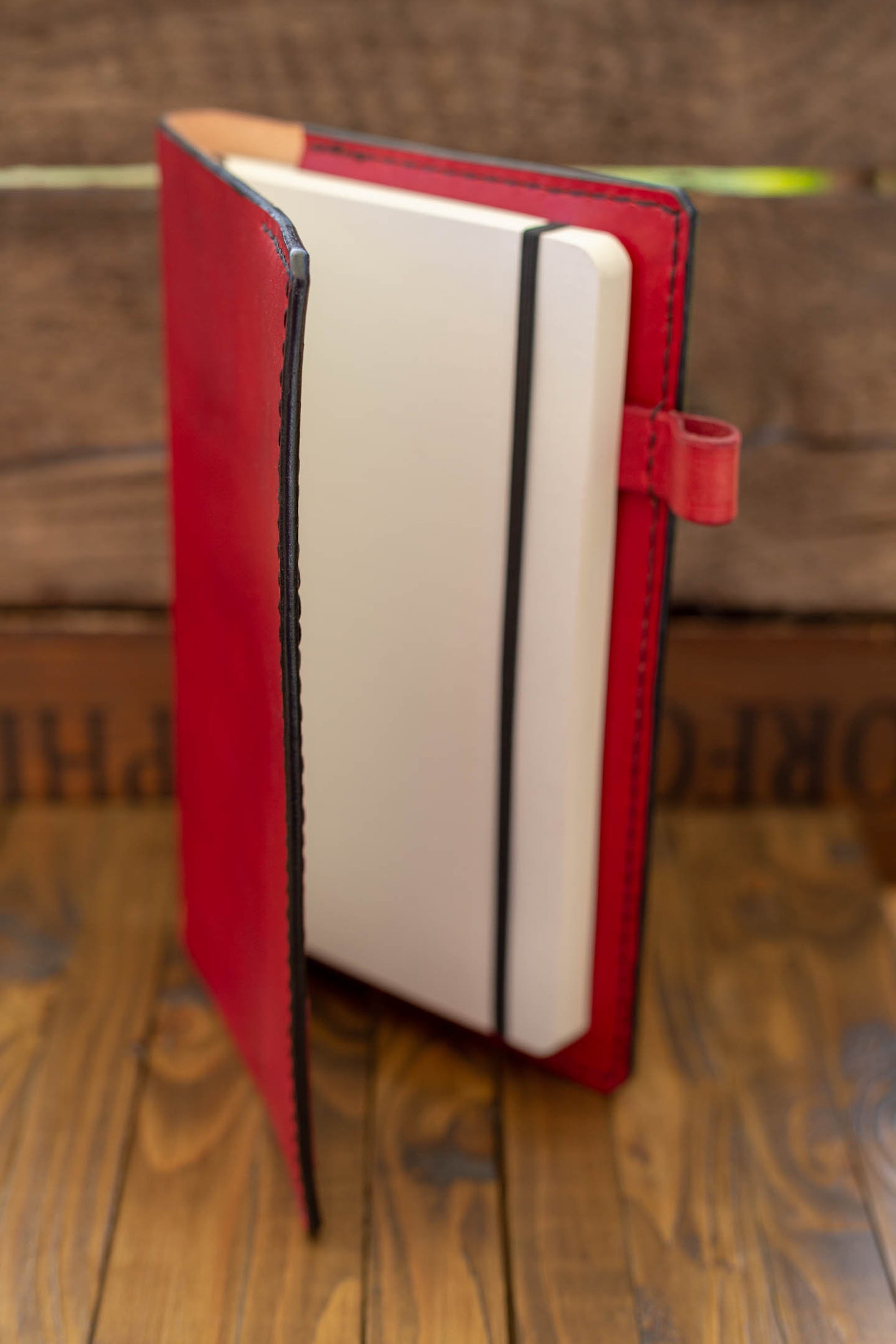 Hand Made Red Leather Notebook Cover for a Large Moleskine - Etsy UK