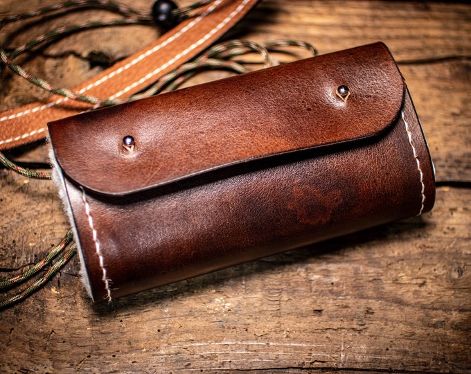 Personalized Leather Fly Fishing Wallet With Sheep Skin Trout Jumping ...