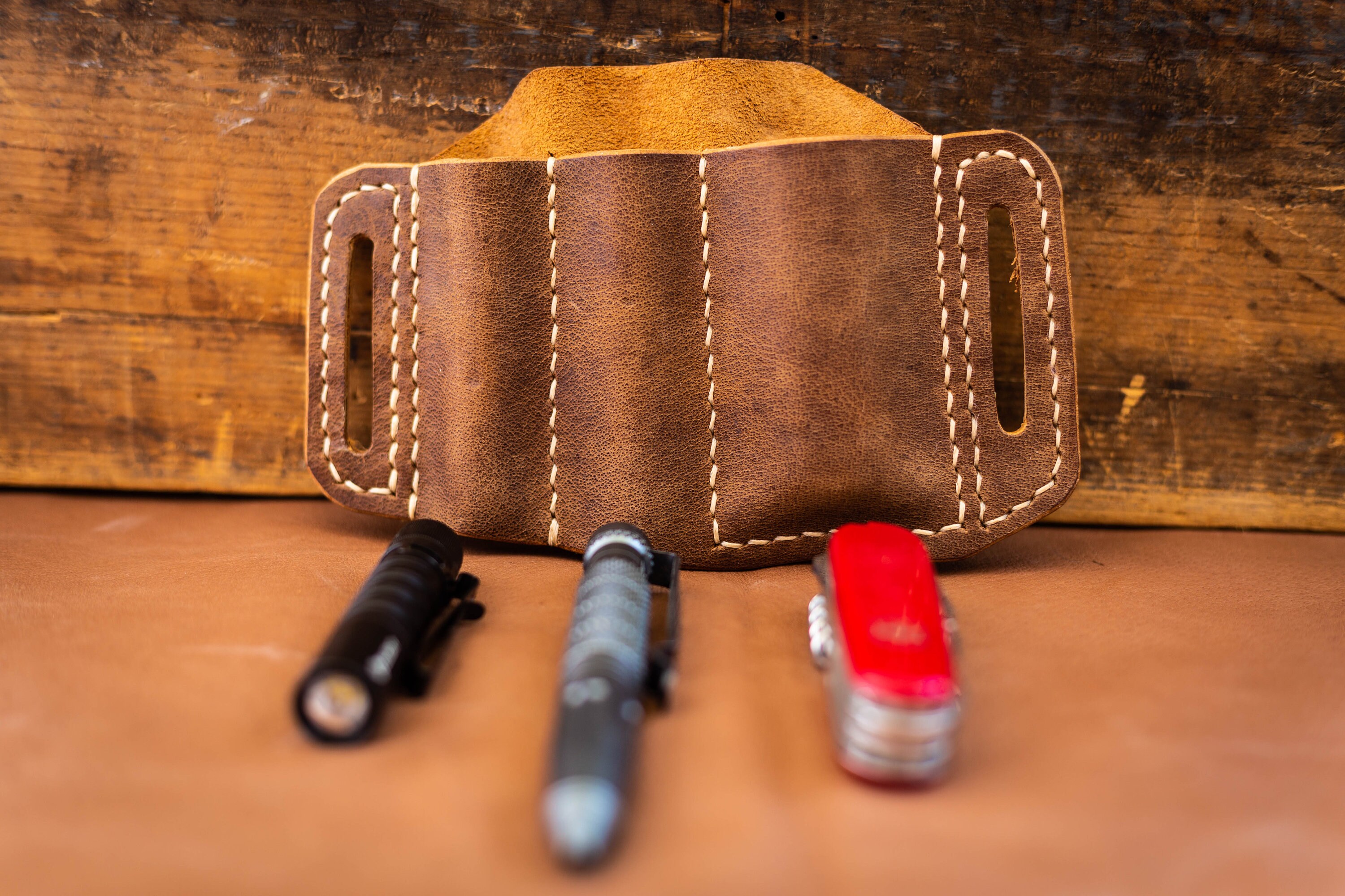 Buffalo Leather EDC Belt Pouch for Victorinox Huntsman Pocket - Etsy