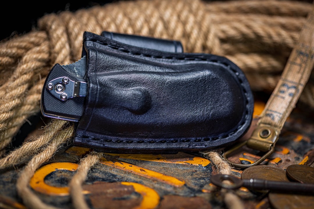 Wet Formed Leather Knife Sheath for a Spyderco Tenacious - Etsy