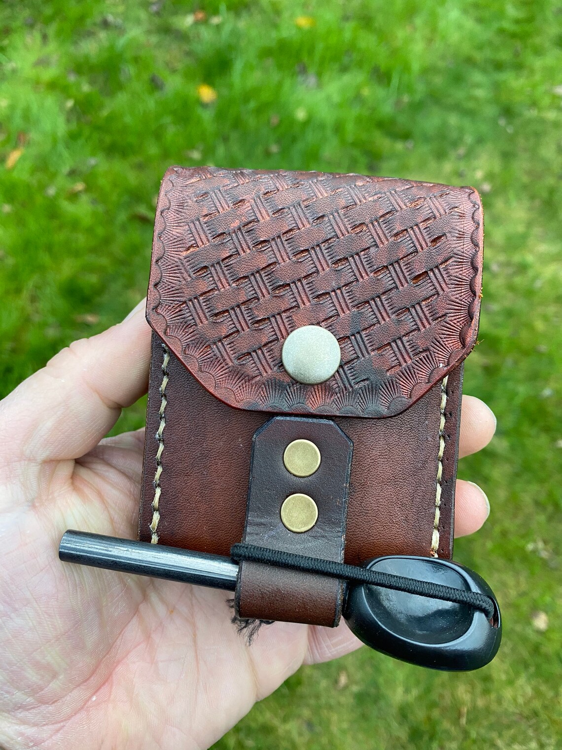 Hand Made Leather Survival/fire Pouch for an Altoids Style Tin - Etsy