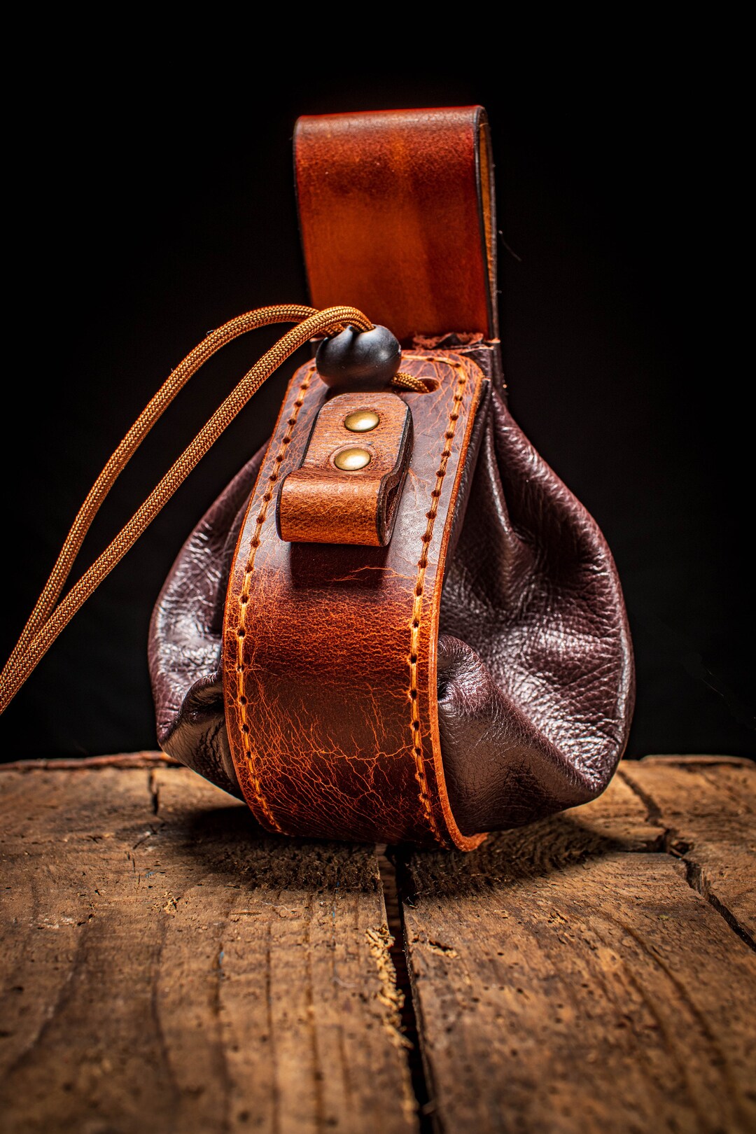 Handmade Full-grain Leather Tinder Pouch With Belt Loop - Etsy