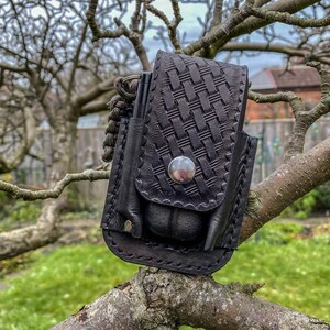 Leather Belt Pouch for Leatherman Wave, Maglite Solitare and Fisher ...
