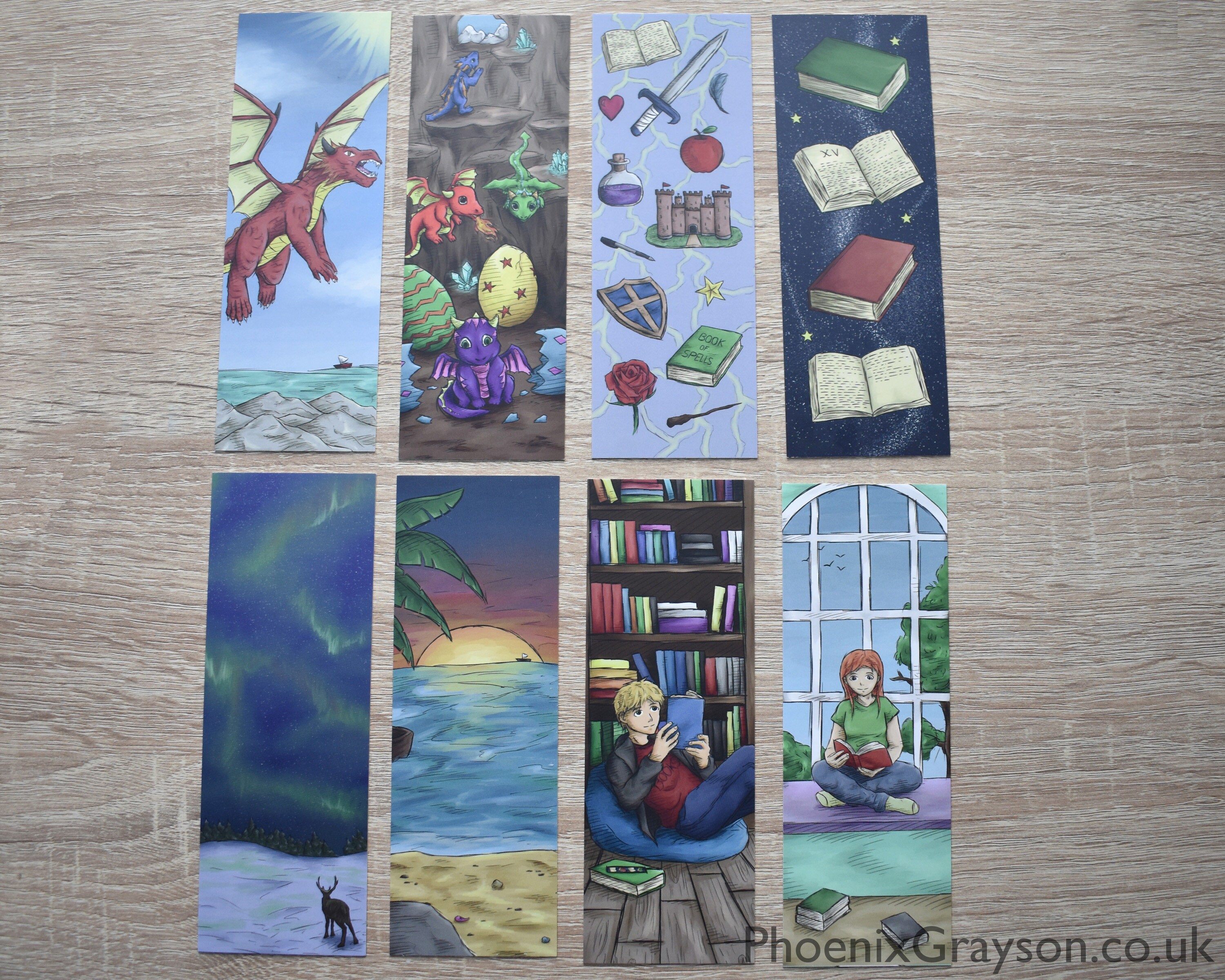 Illustrated Bookmarks Stars Space Galaxy Books - Etsy