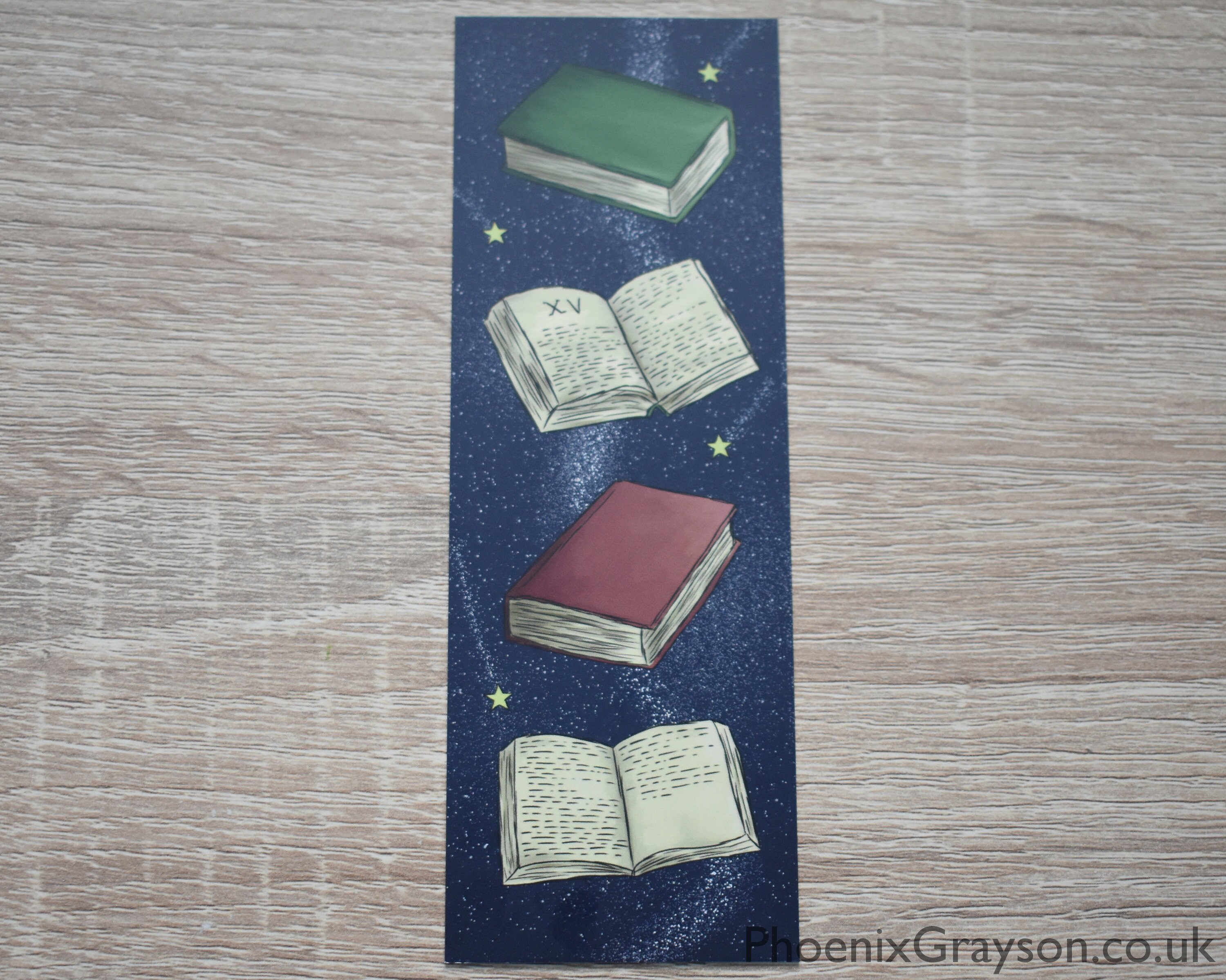 Illustrated Bookmarks Stars Space Galaxy Books - Etsy