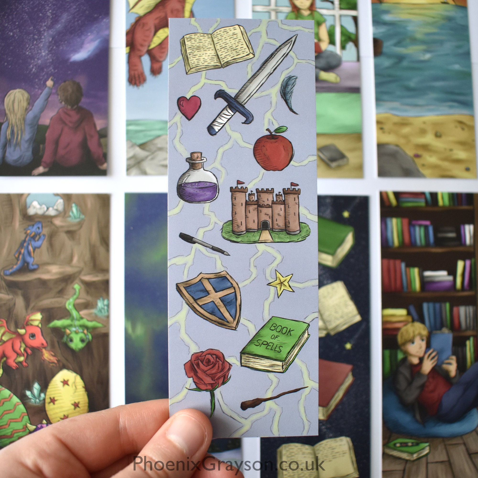Illustrated Bookmark Fairy Tale Inspired Magic Castle Sword Book - Etsy