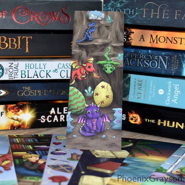 Illustrated Bookmark - Etsy