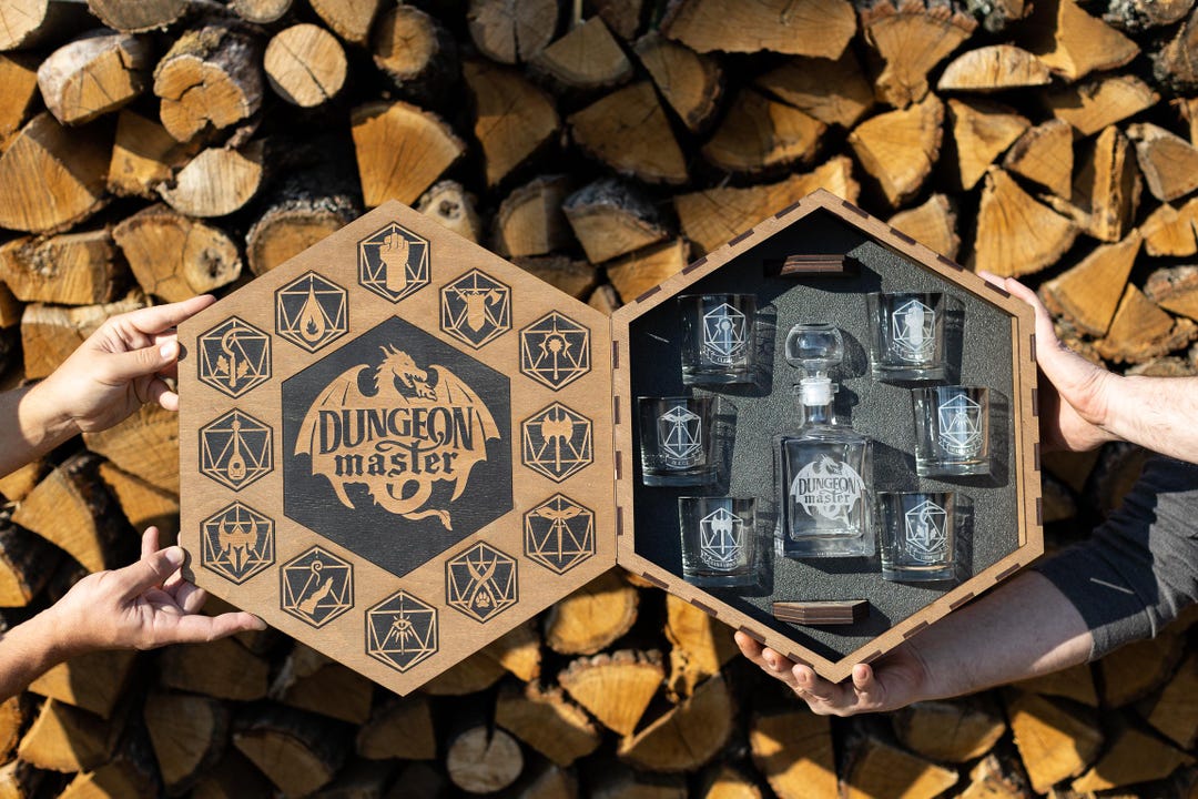 Dnd Whiskey Glasses, Dungeon and Dragons Christmas Gift, Whiskey ...