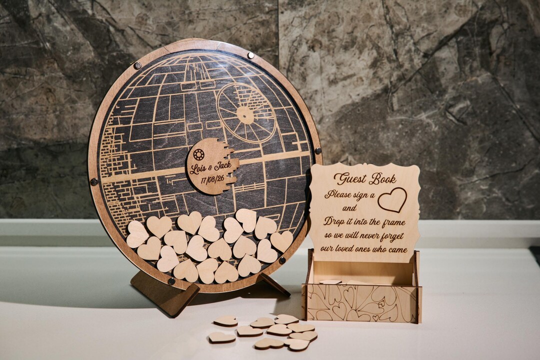 Death Star Guest Book, Wedding Guest Book, SW Guest Book, Custom Guest ...
