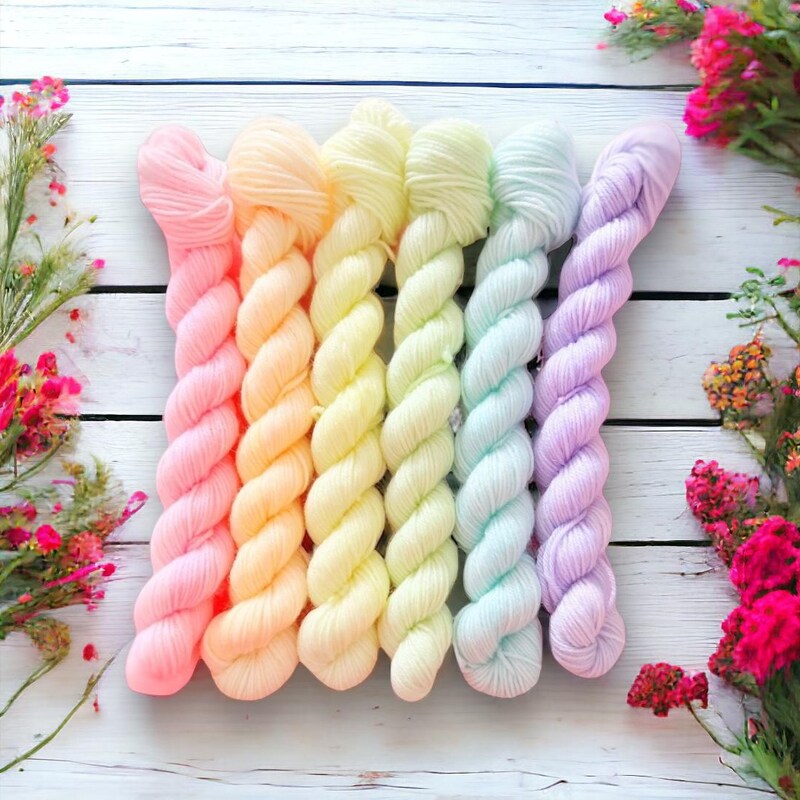 Pastel Yarn Handdyed - Etsy