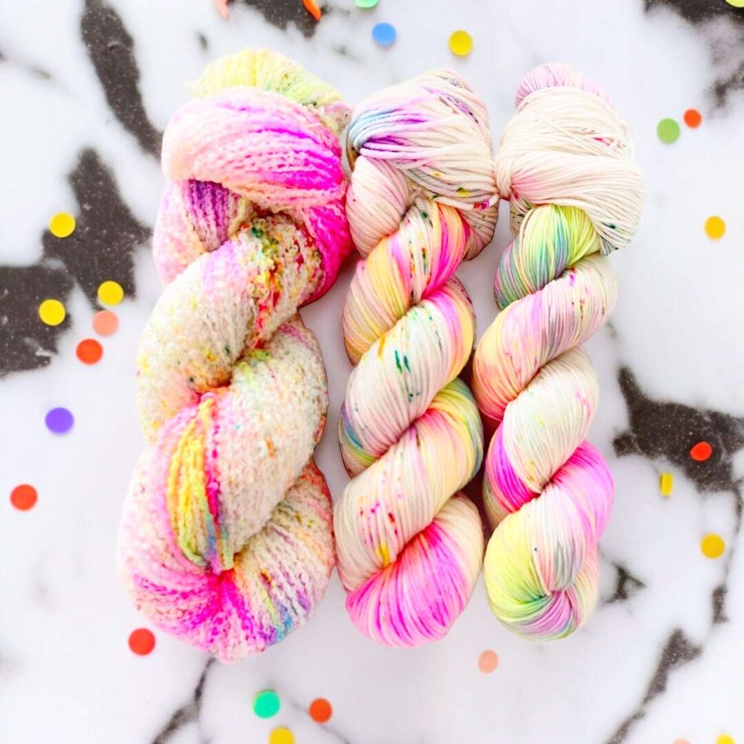 Rainbow Dancer Hand Dyed Yarn, Dyed to Order, 4ply Sock Yarn, Knitting ...