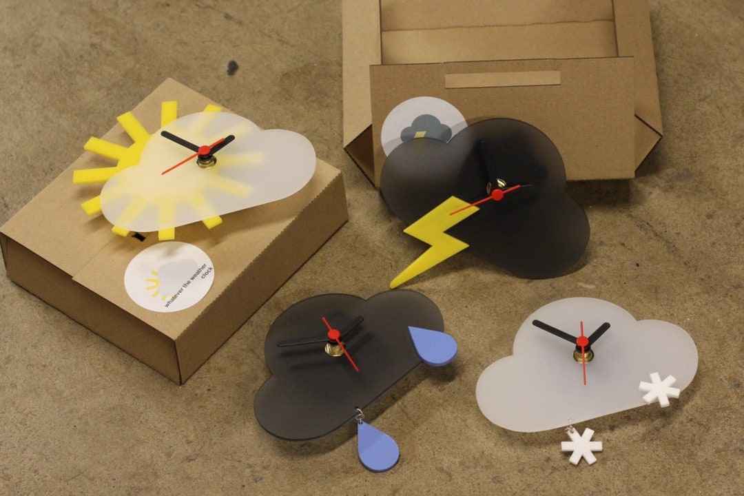 Whatever the Weather Clocks - Sunshine - Rain - Snow - Lightning - Made ...