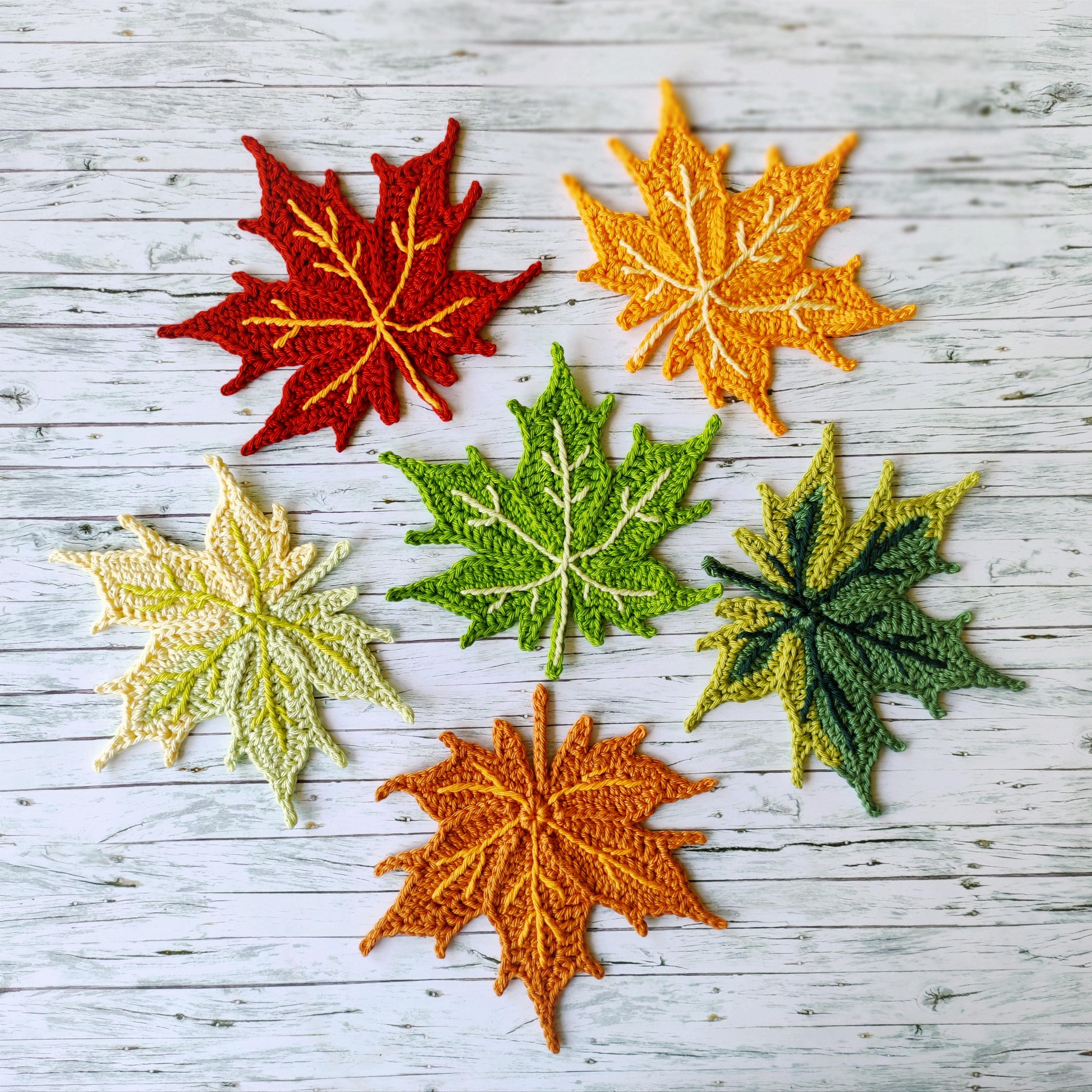 PDF Maple Leaf Crochet Pattern: Use It as a Coaster, Applique or Fall ...