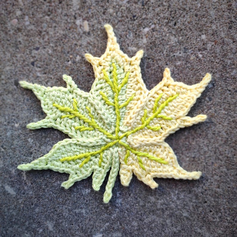 PDF Maple Leaf Crochet Pattern: Use It as a Coaster, Applique or Fall ...