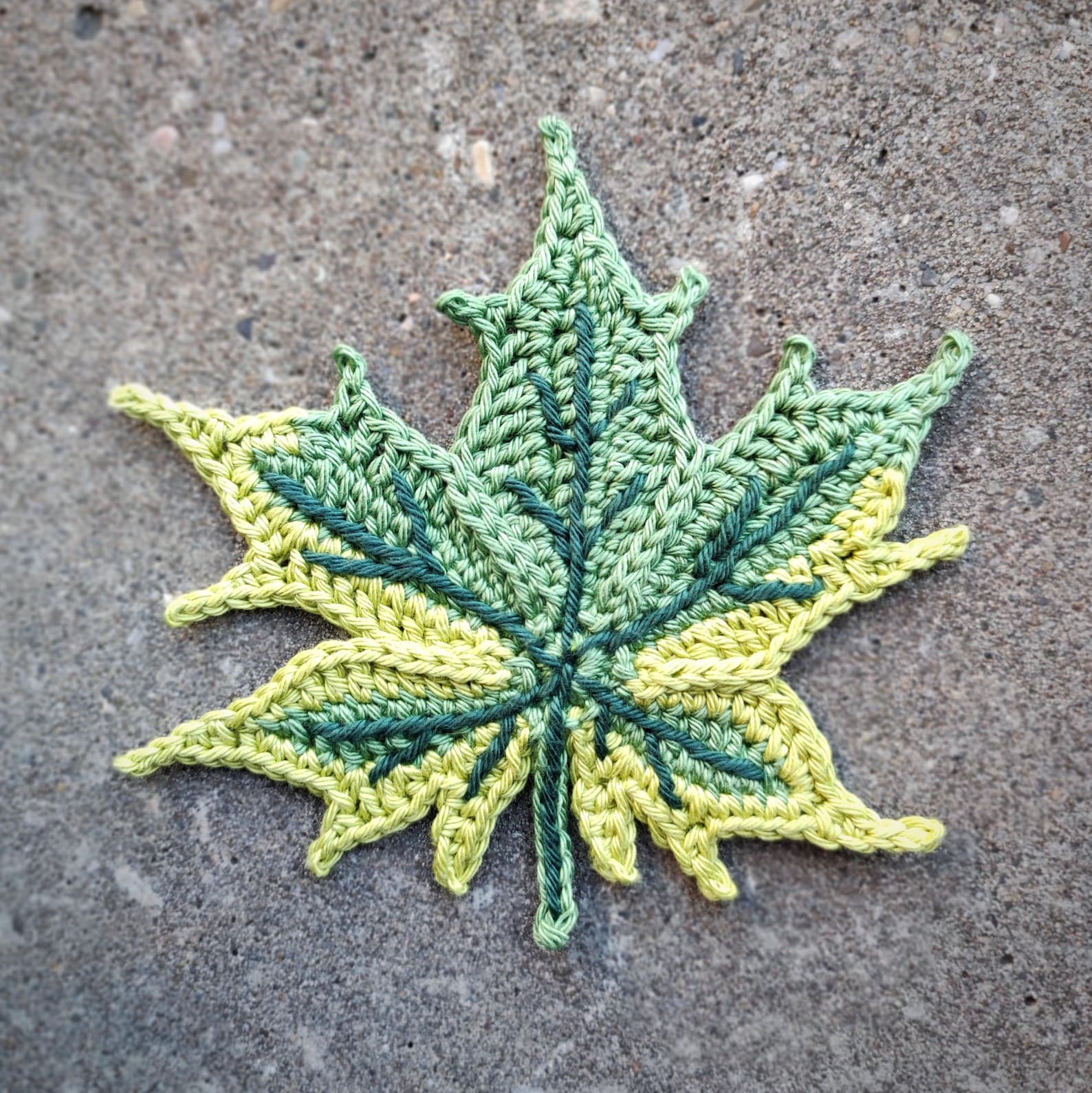 PDF Maple Leaf Crochet Pattern: Use It as a Coaster, Applique or Fall ...