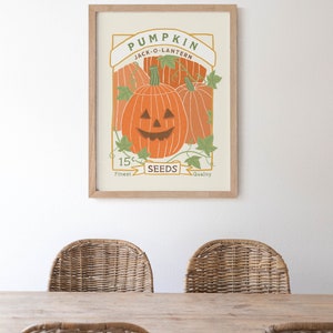 Pumpkin Wall Art Printable Halloween Art Print Farmhouse Fall Decor ...