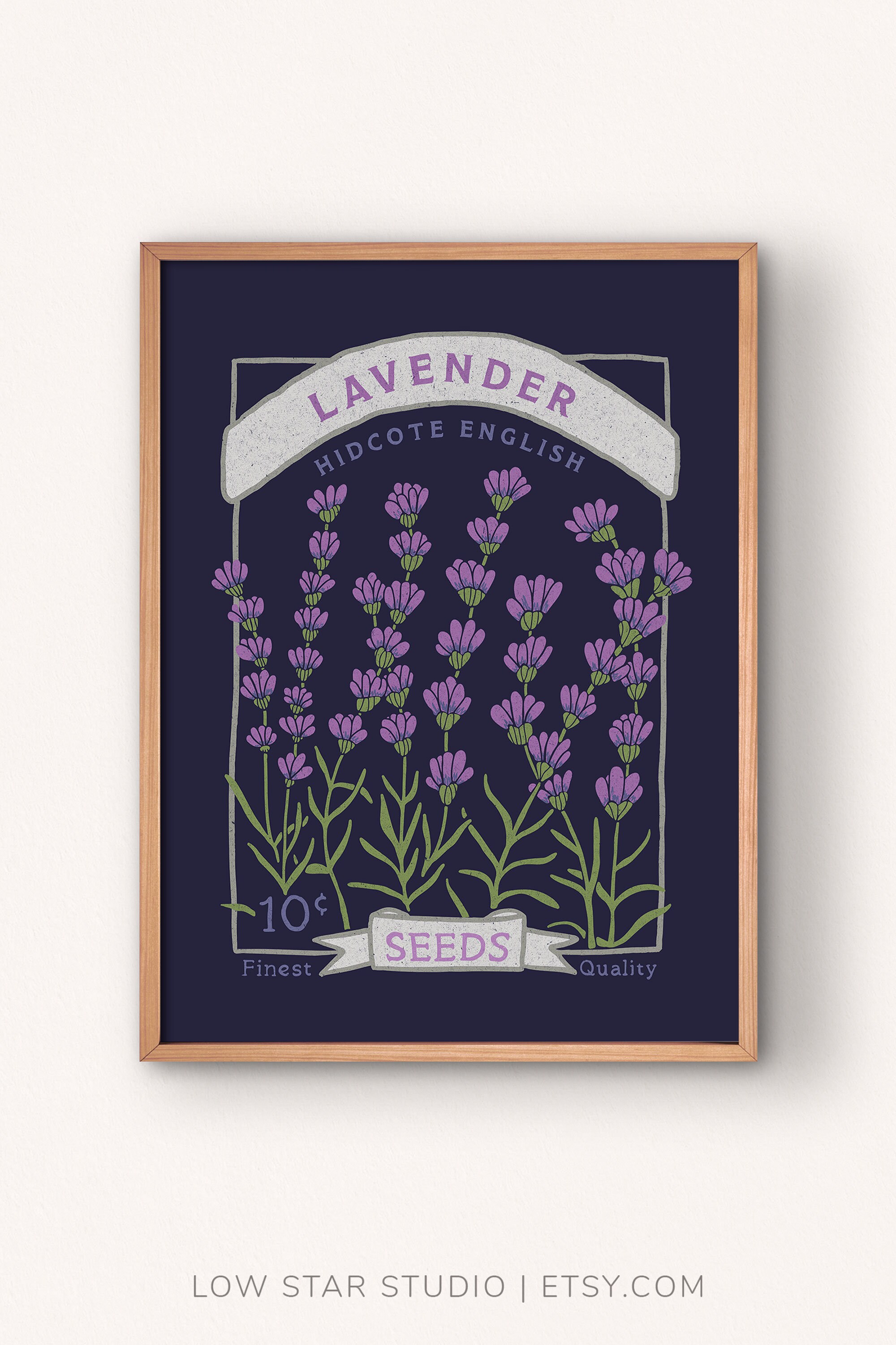 Lavender Wall Art Printable Seed Packet Art Print Boho - Etsy
