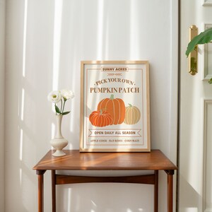 Pumpkin Patch Wall Art Fall Art Print Farmhouse Fall Decor - Etsy