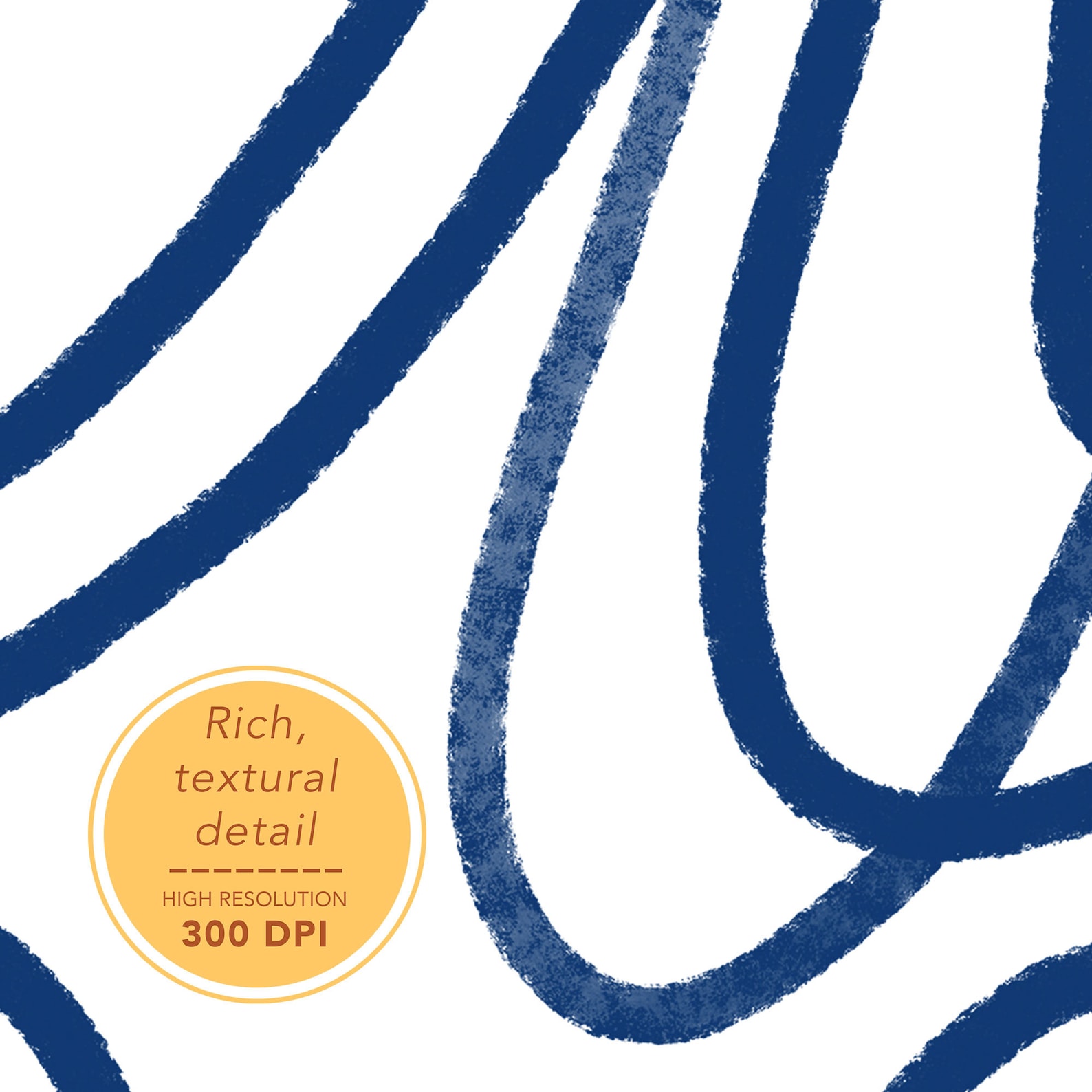 Minimalist Abstract Flowing Lines Navy Blue Wall Art Set of - Etsy