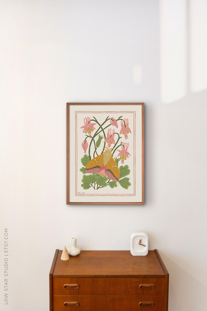 Vintage Silk Moth Entomology Poster: Botanical Illustration - Etsy