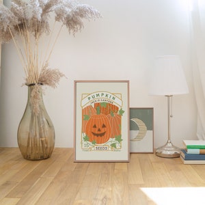 Pumpkin Wall Art Printable Halloween Art Print Farmhouse Fall Decor ...
