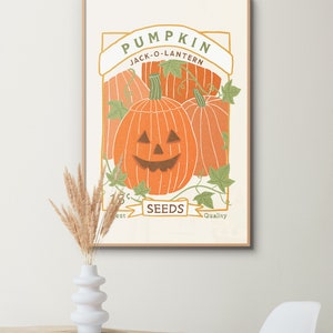 Pumpkin Wall Art Printable Halloween Art Print Farmhouse Fall Decor ...