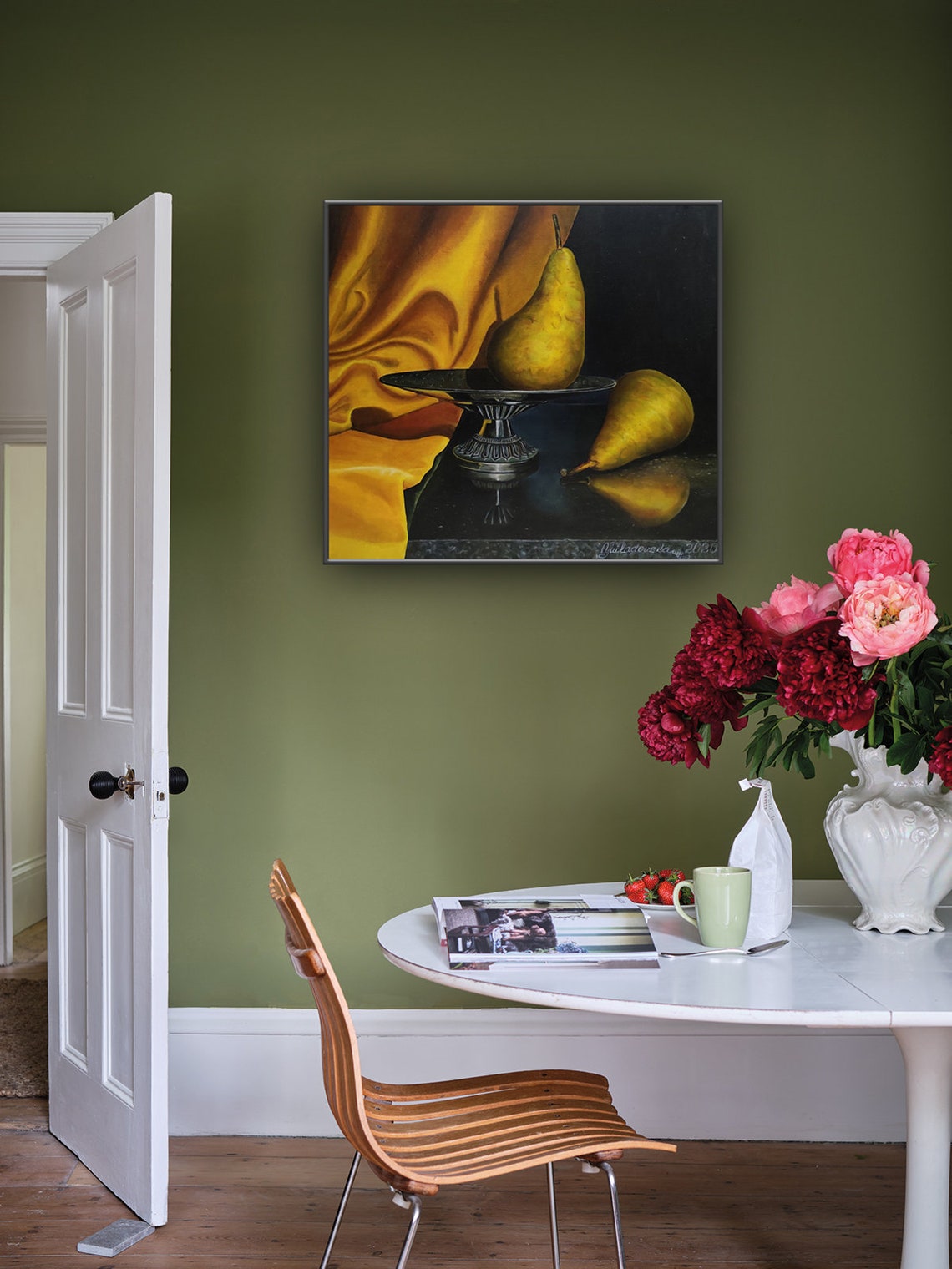 Print. Still Life With Pears. Fruit Still Life Print Modern - Etsy