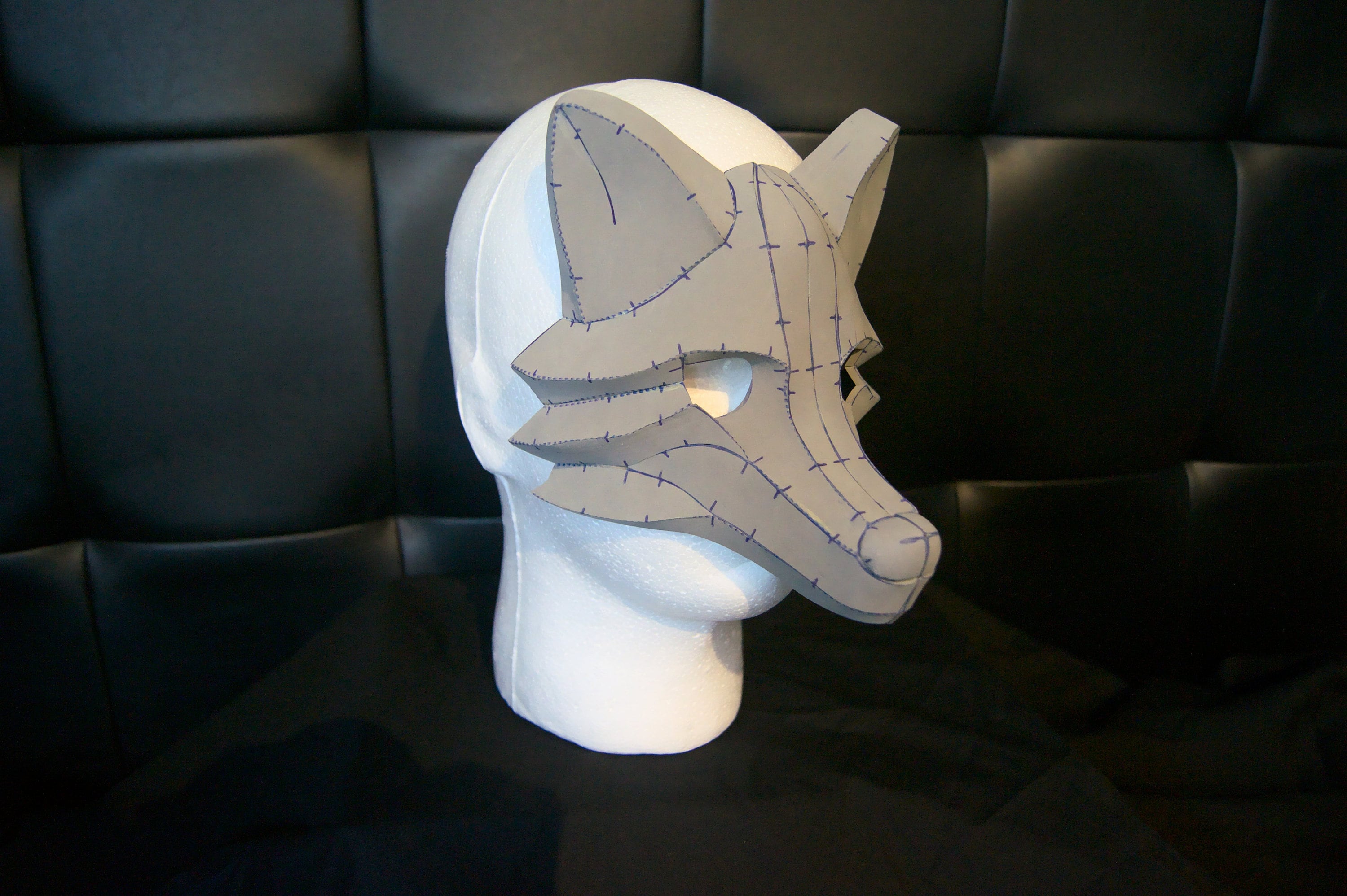 Wolf and Fox Mask Masquerade Foam Pattern