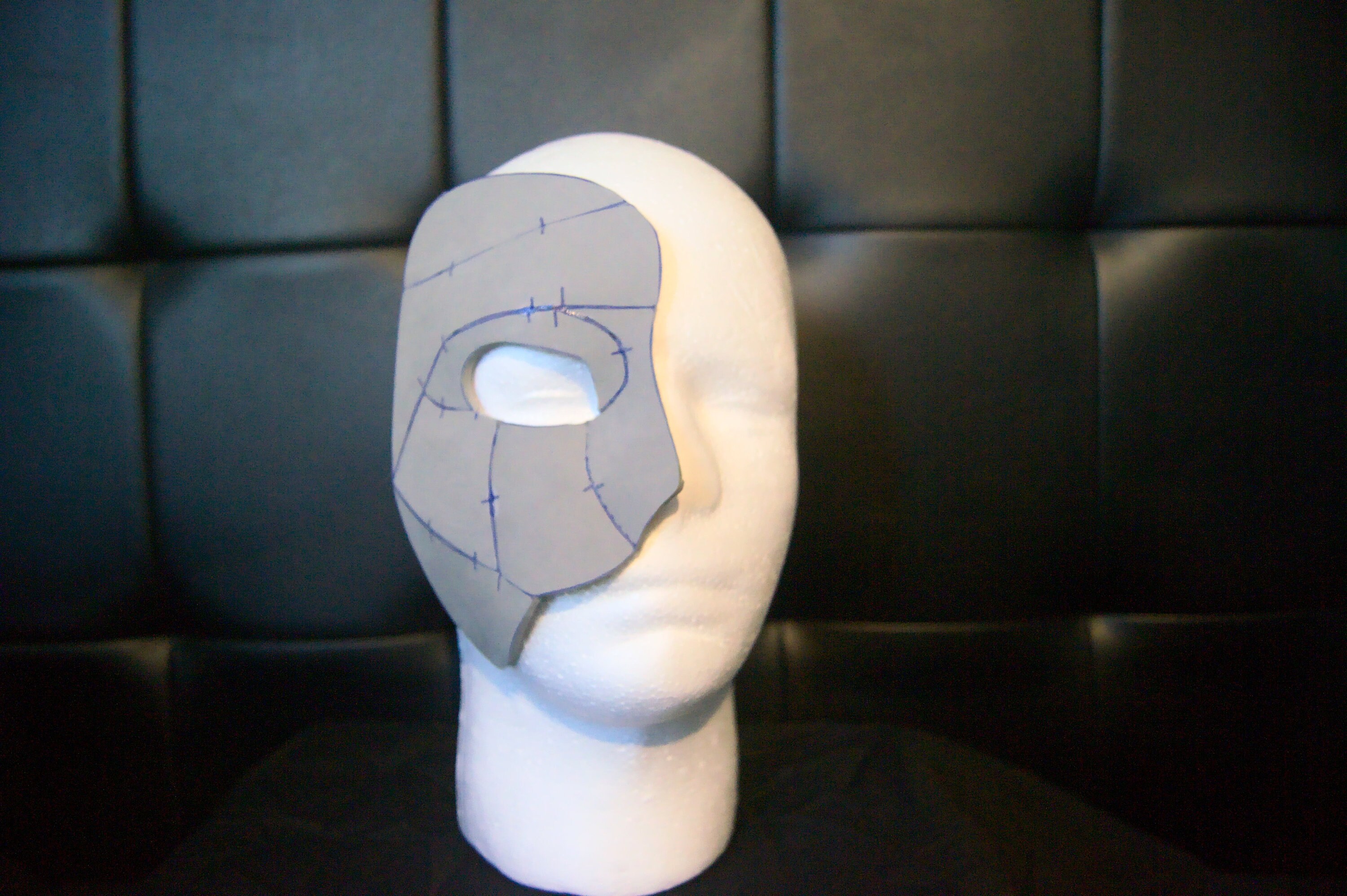 Masquerade Half Face Mask Foam Pattern