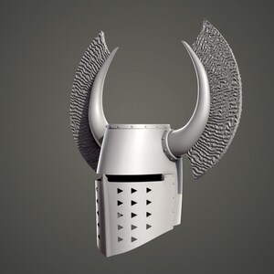 Winged / Horned Helmet 3D Print Stl Model | for Medieval / Renaissance ...