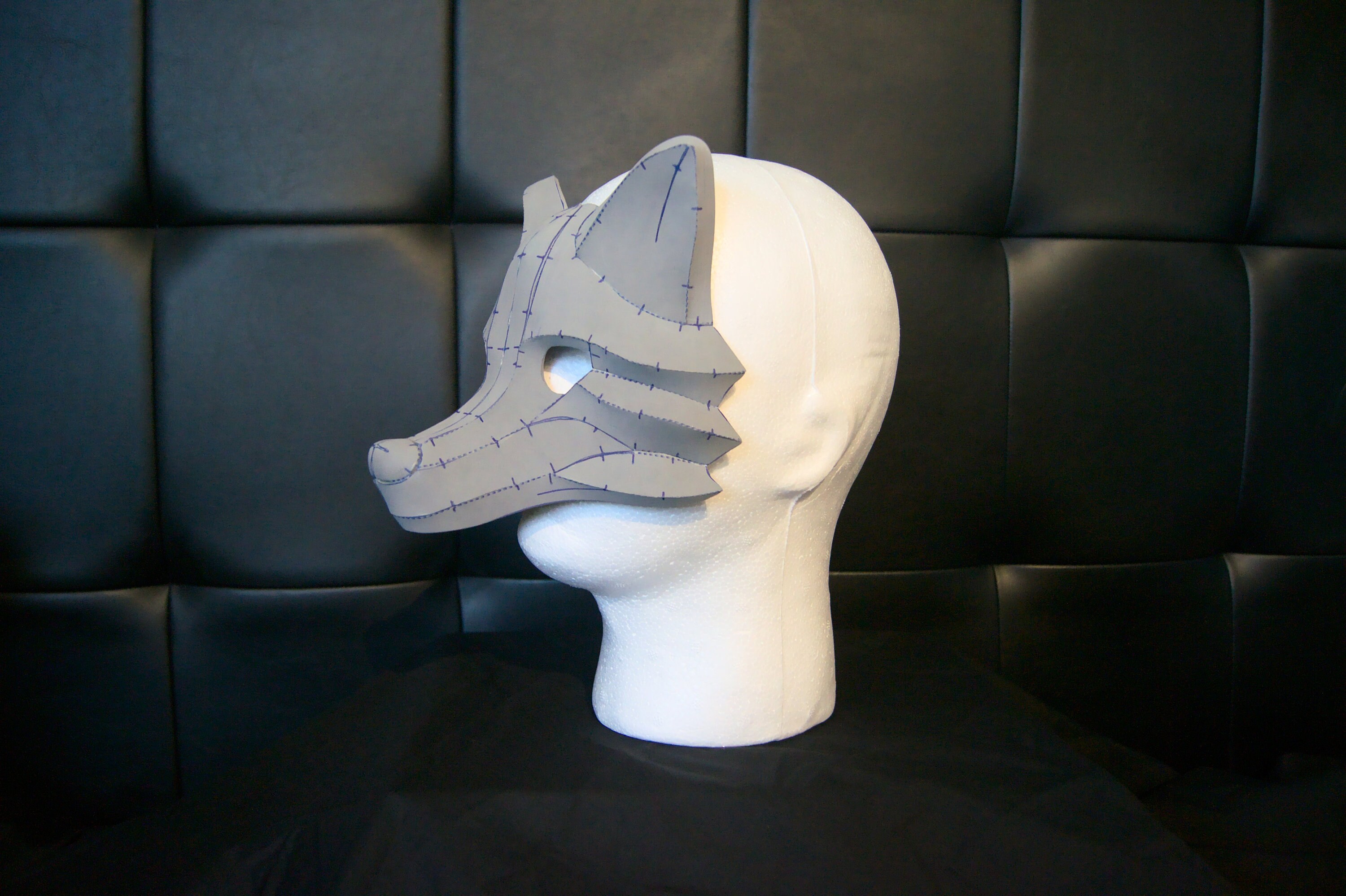 Wolf and Fox Mask Masquerade Foam Pattern