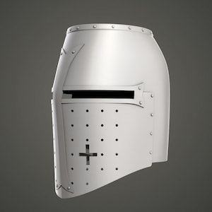 Templar Knight Crusader Helmet 3D Print Model | Medieval Renaissance ...
