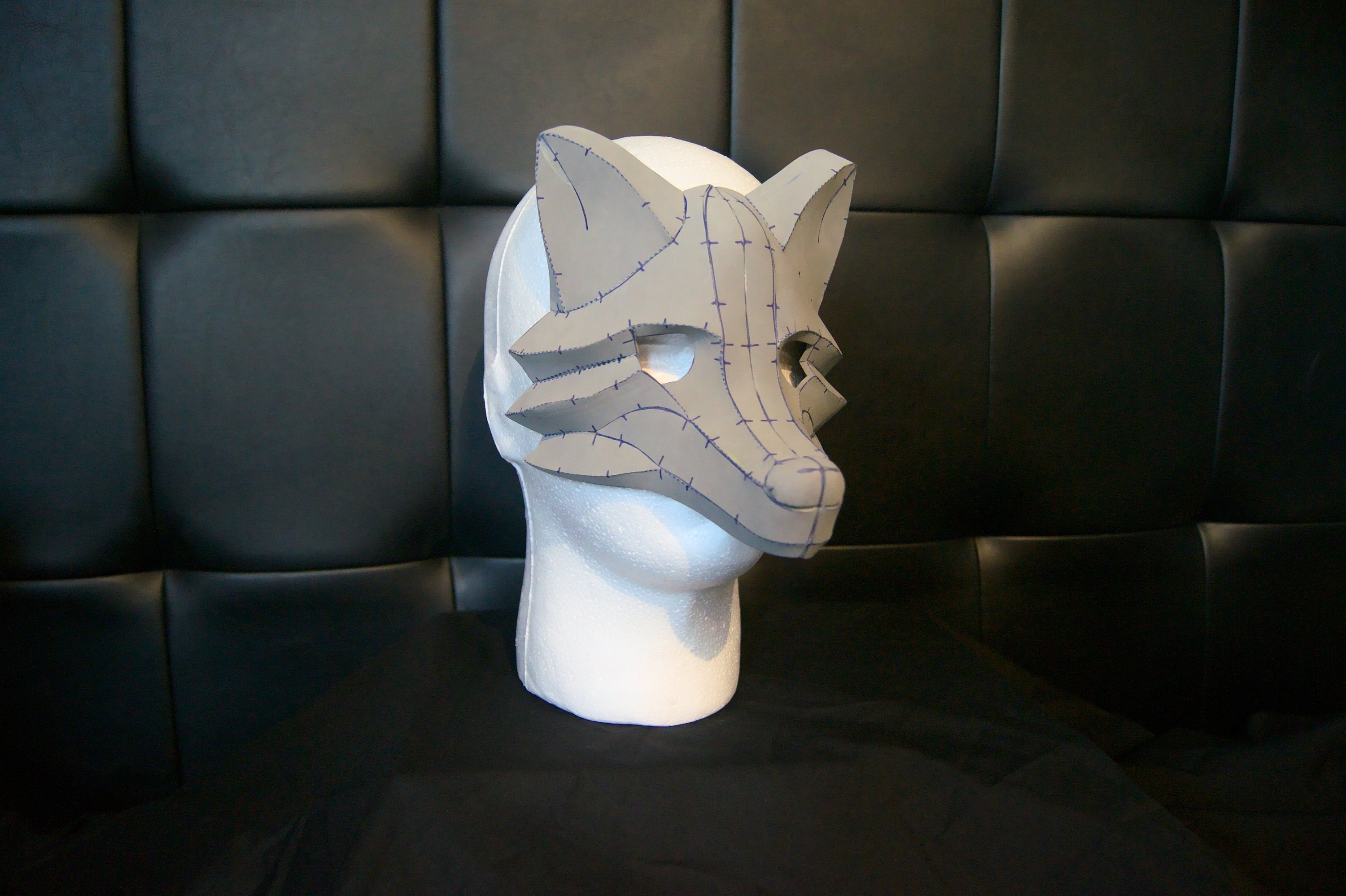 Wolf and Fox Mask Masquerade Foam Pattern