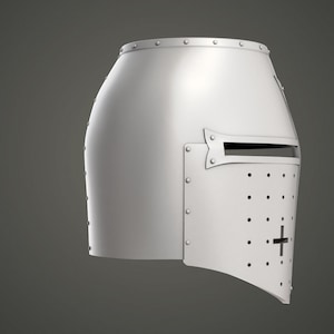 Templar Knight Crusader Helmet 3D Print Model | Medieval Renaissance ...
