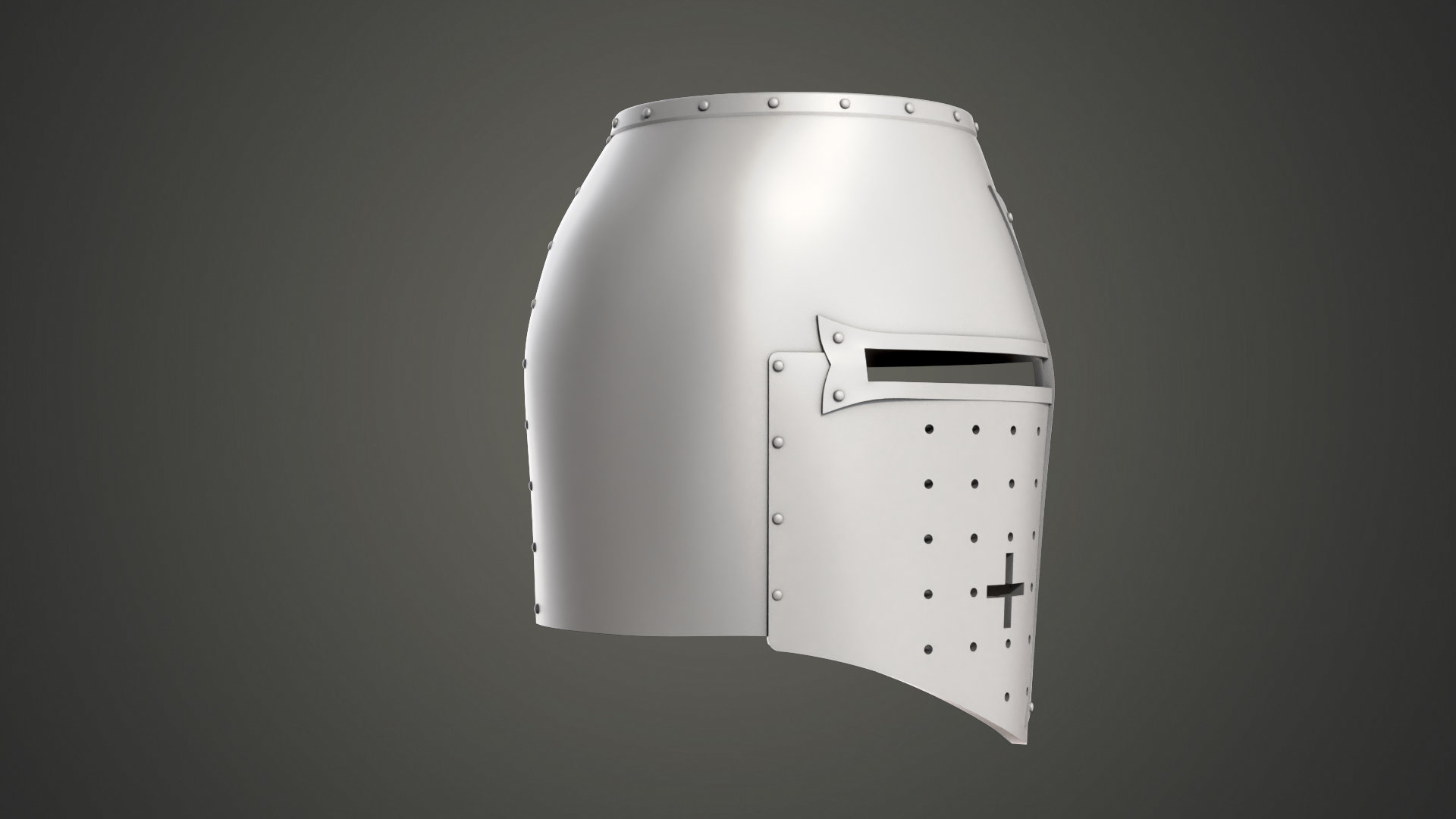 Templar Knight Crusader Helmet 3D Print Model