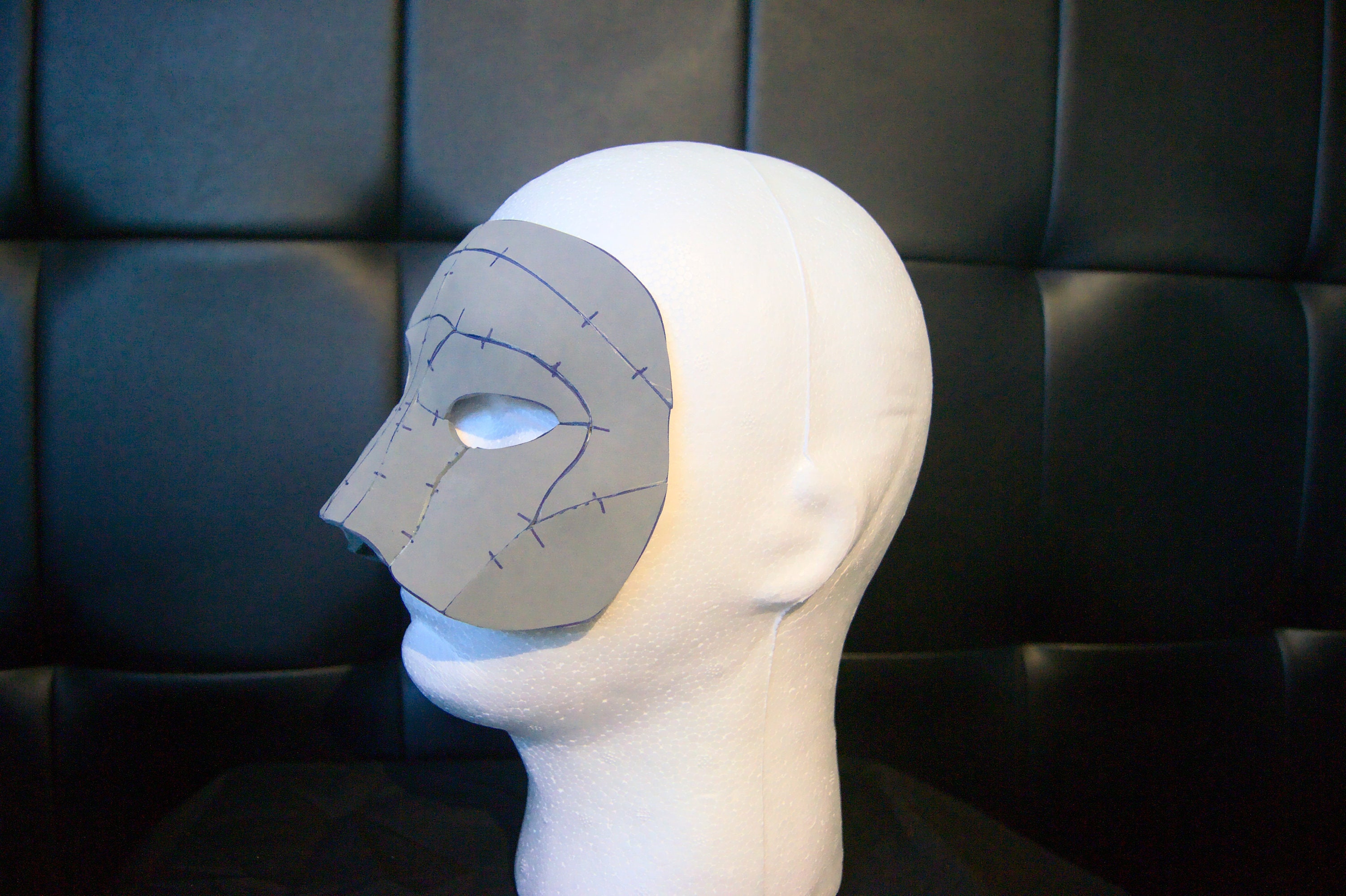Full Face Masquerade Mask Foam Pattern