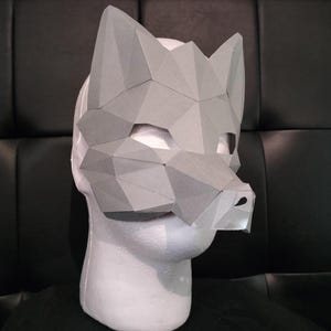 Wolf, Fox and Dog Mask Masquerade Paper Craft Pattern | Costume ...