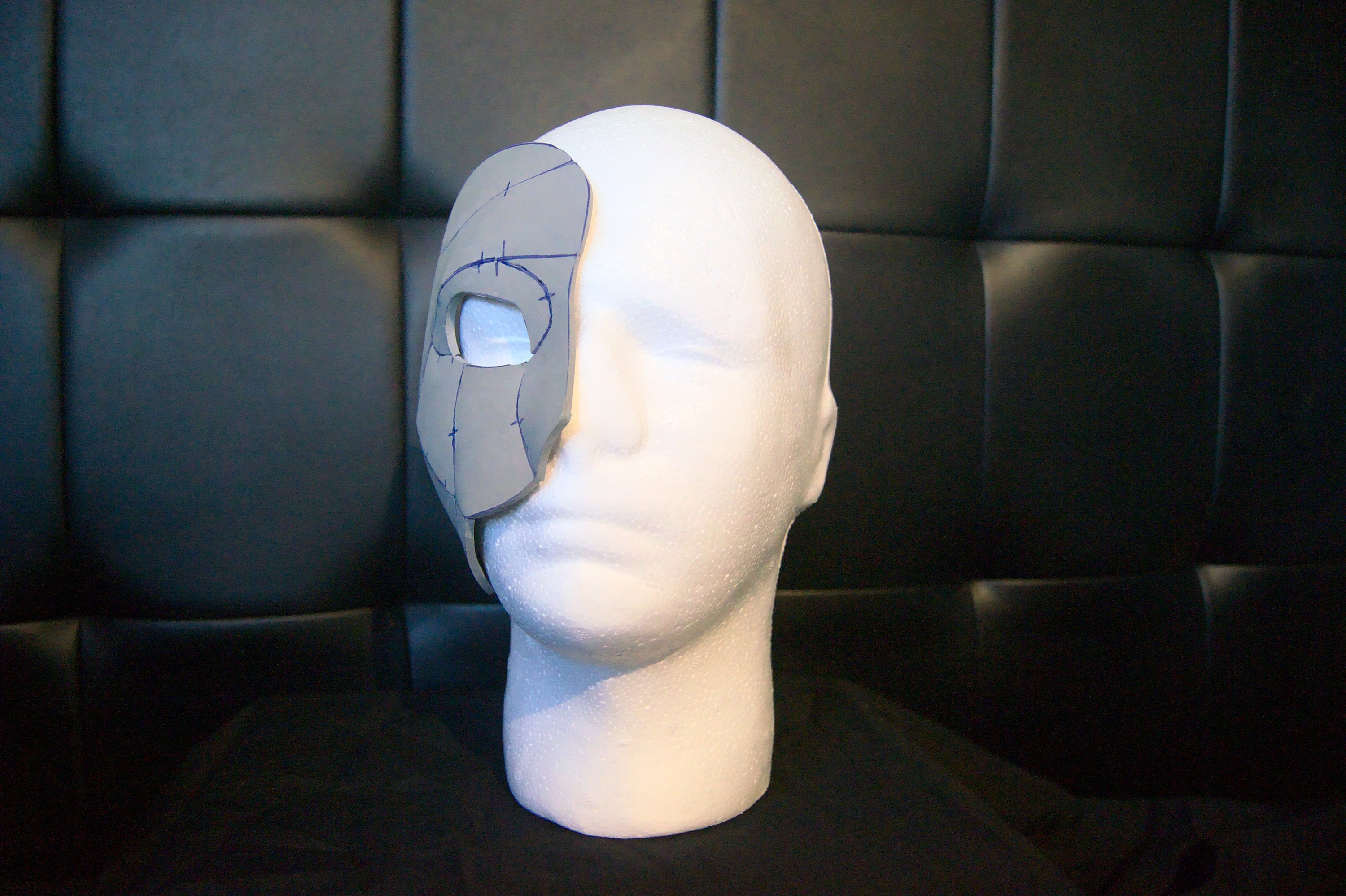 Masquerade Half Face Mask Foam Pattern