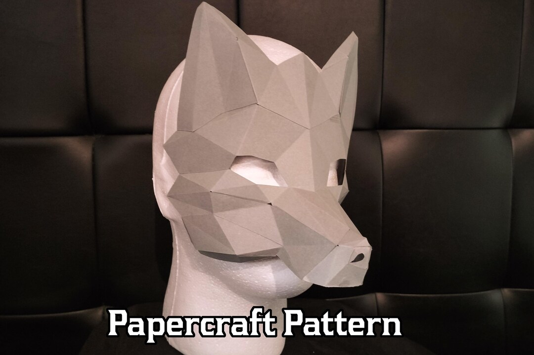 Wolf, Fox and Dog Mask Masquerade Paper Craft Pattern | Costume ...