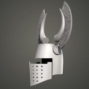 Winged / Horned Helmet 3D Print Stl Model | for Medieval / Renaissance ...