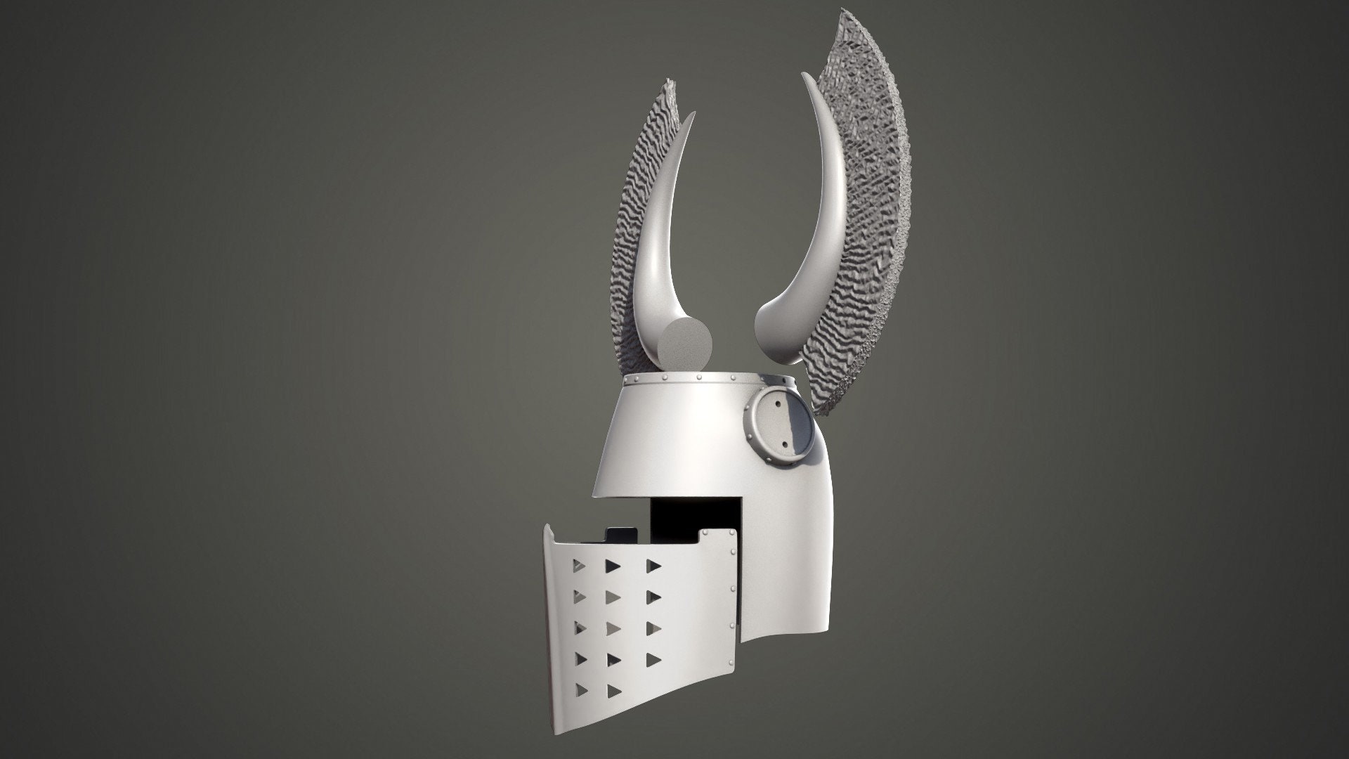 Winged / Horned Helmet 3D Print Model