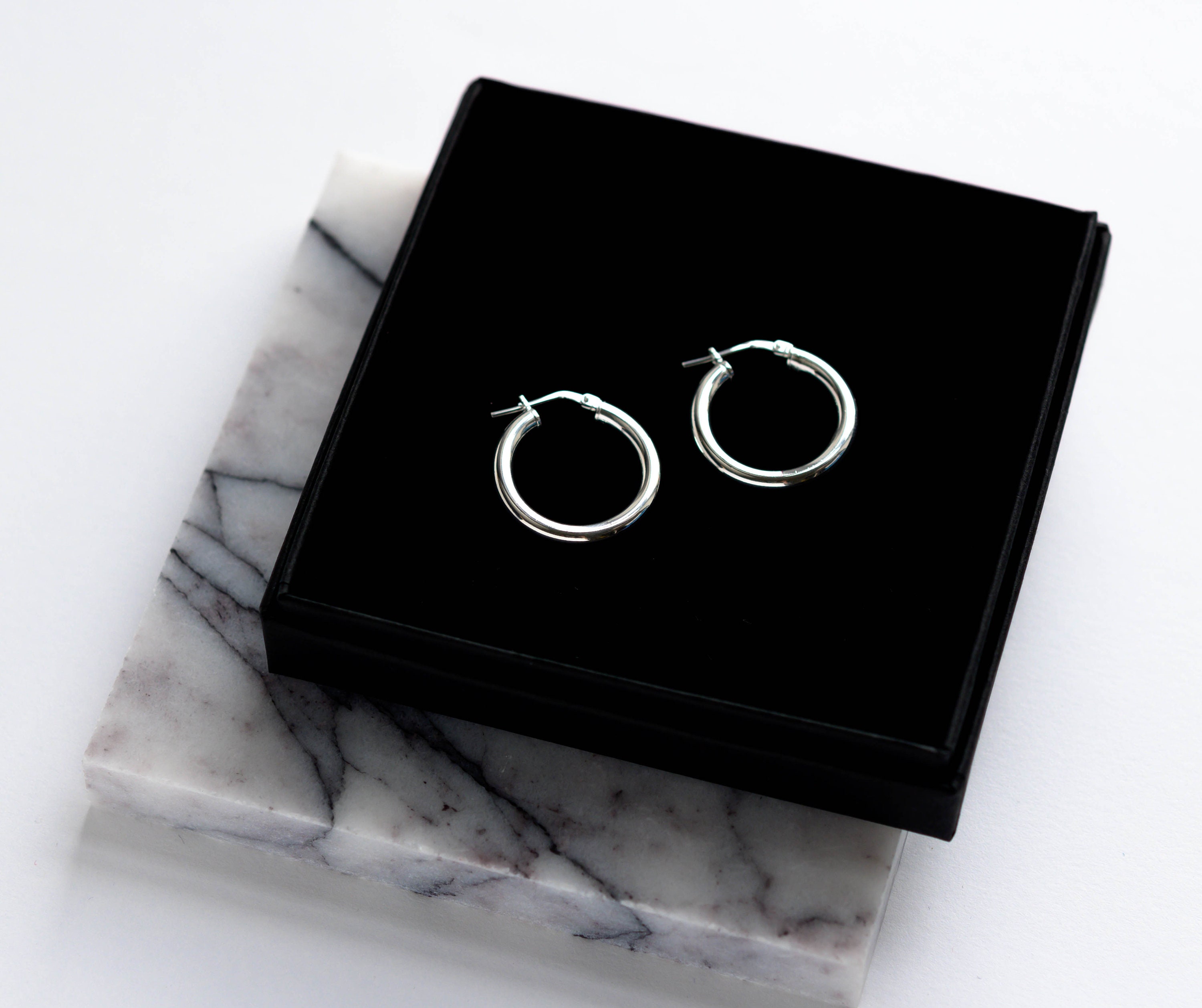 925 Silver Chunky Hoops 20mm - Etsy UK