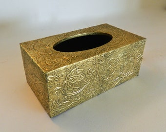 Brass Tissue Box Cover - Etsy