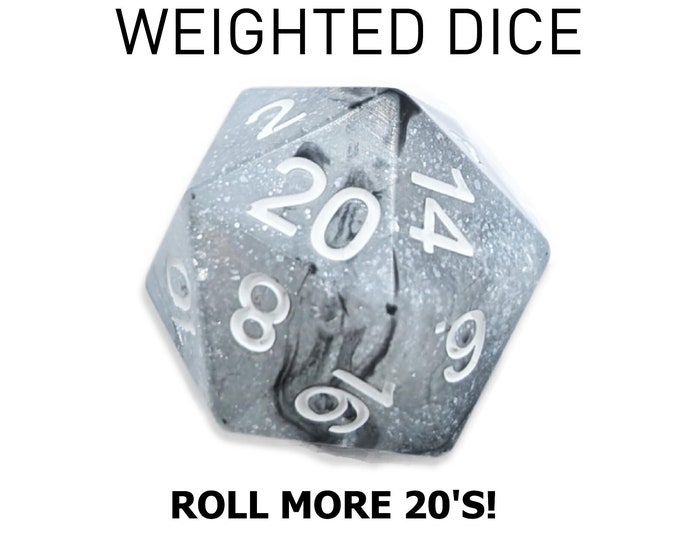 Weighted Dice for D&D - D20 - Frostbite - Etsy