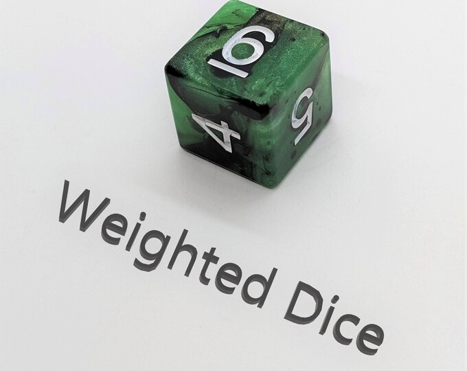 Weighted Dice for D&D D6 Venom Green - Etsy