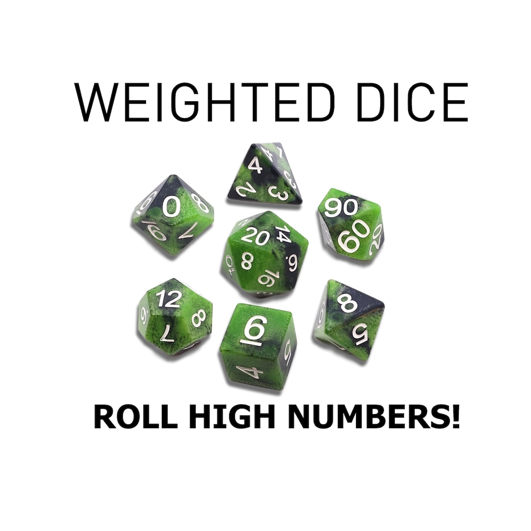 Weighted Dice Set - Loaded Dice - Venom Green - Etsy
