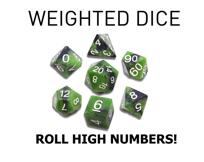 Weighted Dice Set - Loaded Dice - Venom Green - Etsy