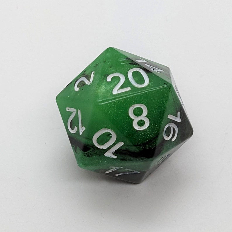 Weighted Dice for D&D D20 Venom Green - Etsy