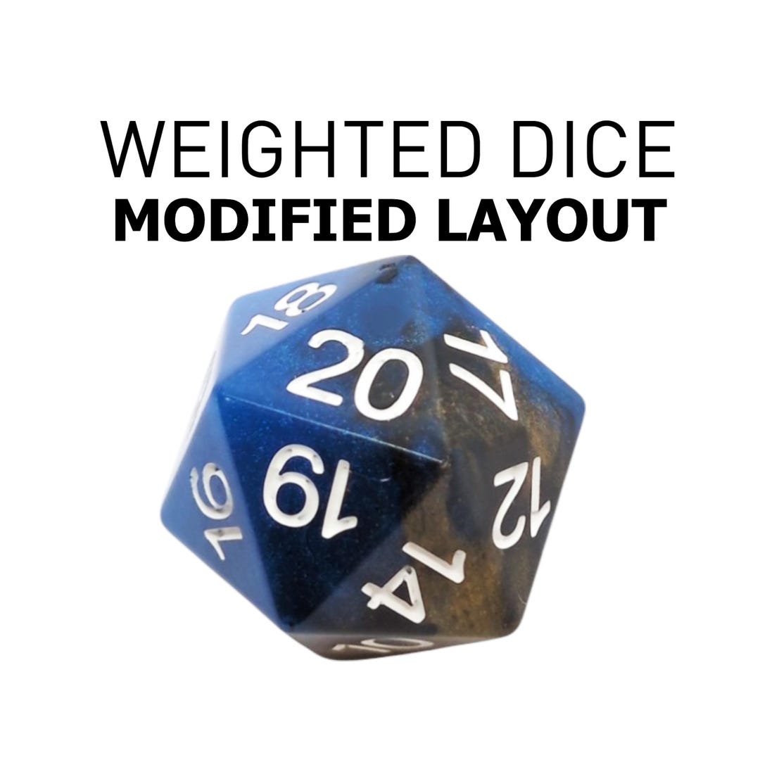 Weighted Dice Modified D20 Number Layout - Etsy