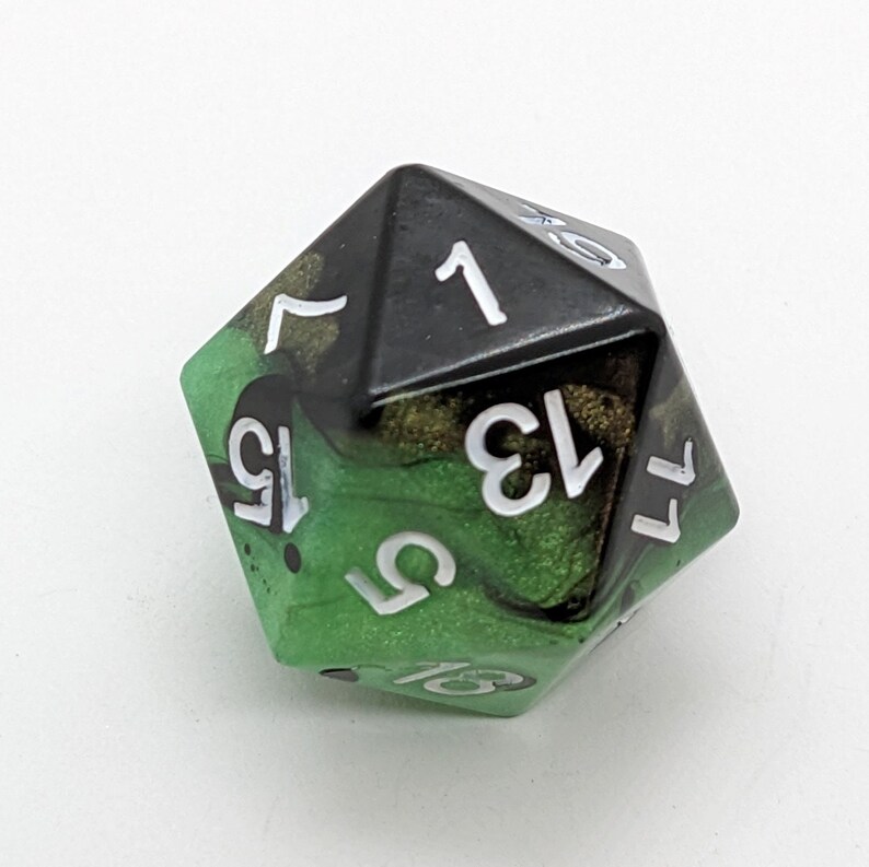 Weighted Dice for D&D D20 Venom Green - Etsy